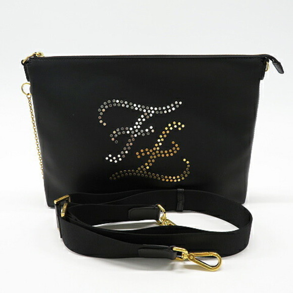 Fendi | Bags | Fendi 2way Bag Black Studs Calligraphy | Poshmark